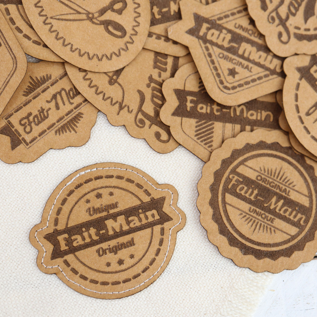 Étiquette "Fait-Main" à coudre - Bab la bricoleuse